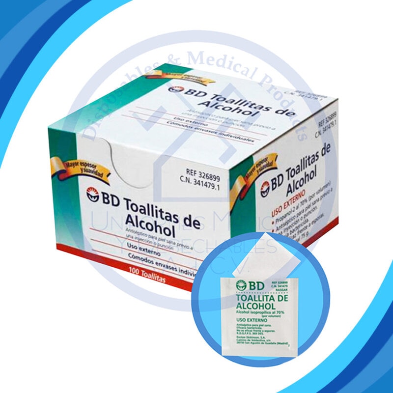 MC077, ALCOHOL SWABS C/100 BD 326899 - UMD